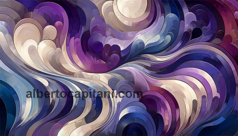 Unveiling the Intricate Intertwining Shades in 'Reflections in Purple'