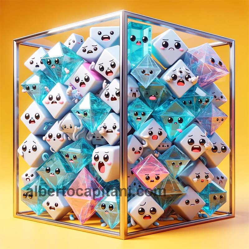 The Human Condition Captured in Emotional Polyhedra Art